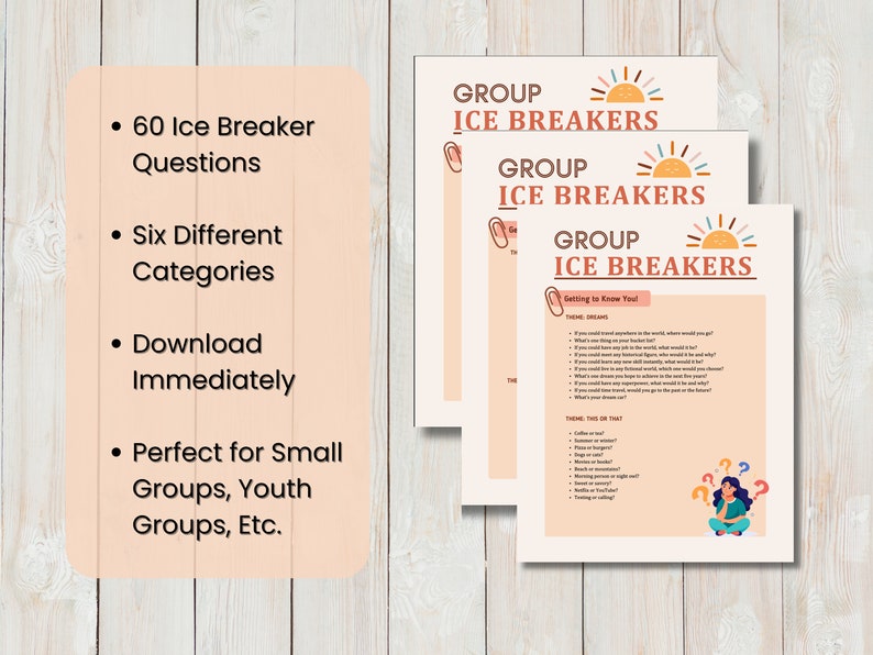 60 Ice Breaker Questions Youth and Young Adult Small Groups Creative ...