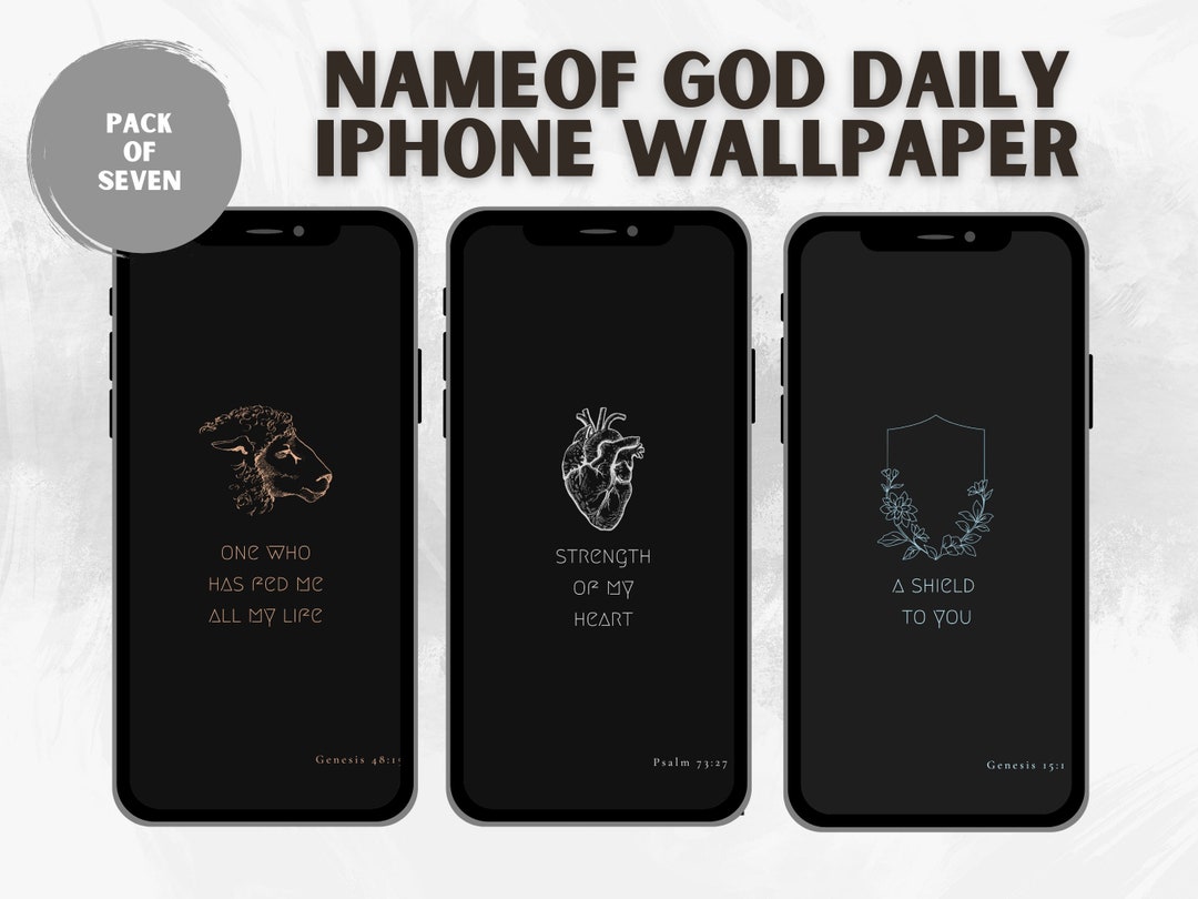 Name of God iPhone Wallpaper Digital Download Background Phone Minimal ...