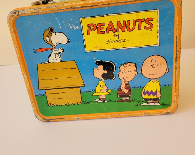 Vintage 1960's Peanuts Lunch Box - NO THERMOS - Etsy