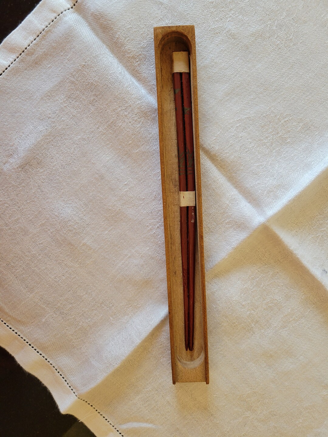 Vintage Lacquered Chopsticks in a Bamboo Case With Sliding Cover - Etsy