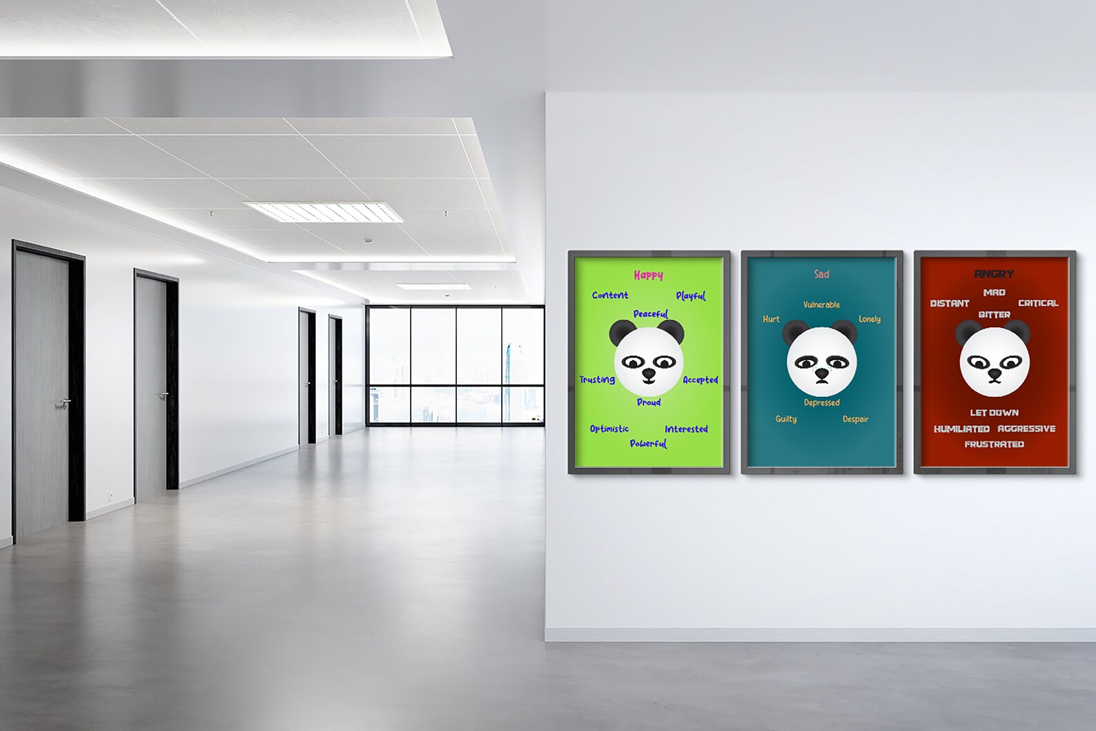 Panda Emotions alternative Feelings Wheel, 8 Posters/digital Prints. - Etsy