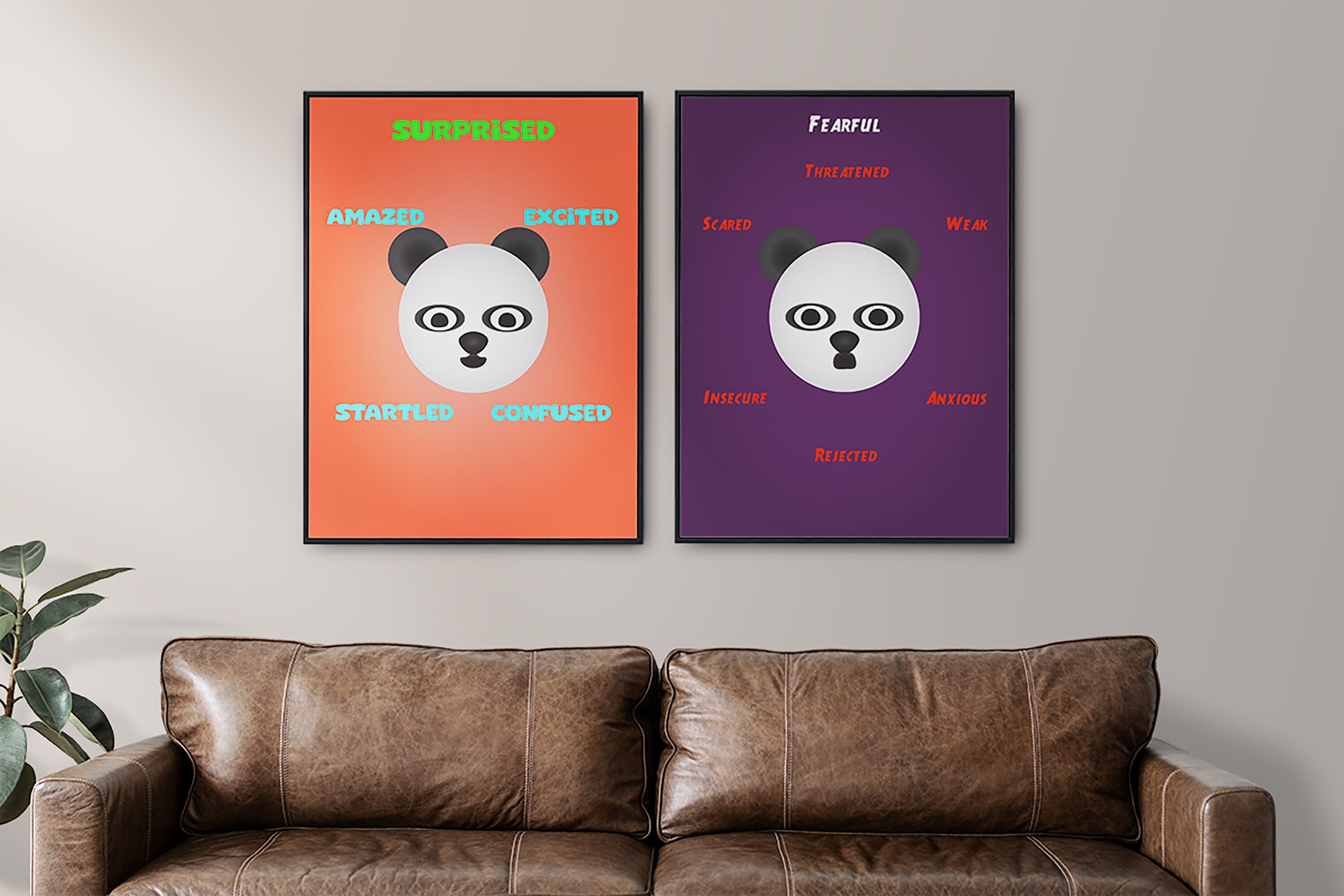 Panda Emotions alternative Feelings Wheel, 8 Posters/digital Prints. - Etsy