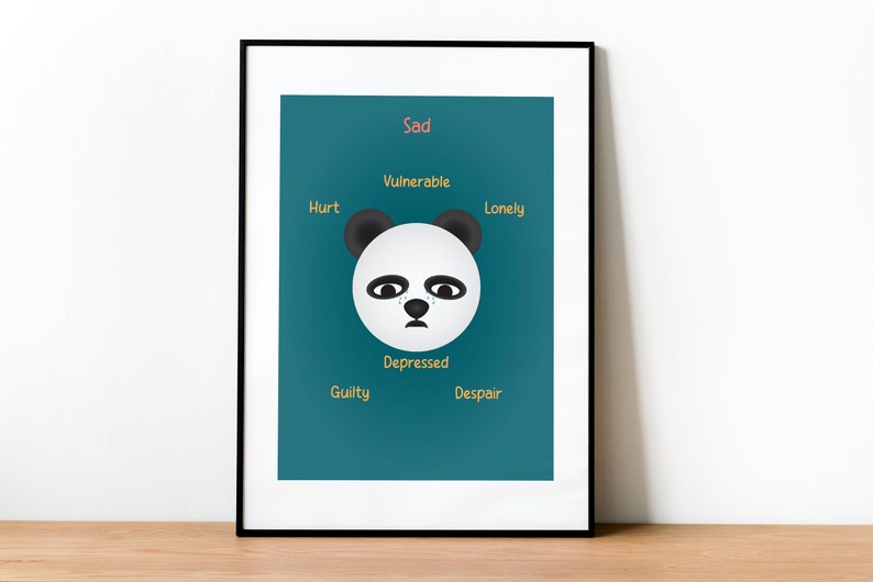 Panda Emotions alternative Feelings Wheel, 8 Posters/digital Prints. - Etsy