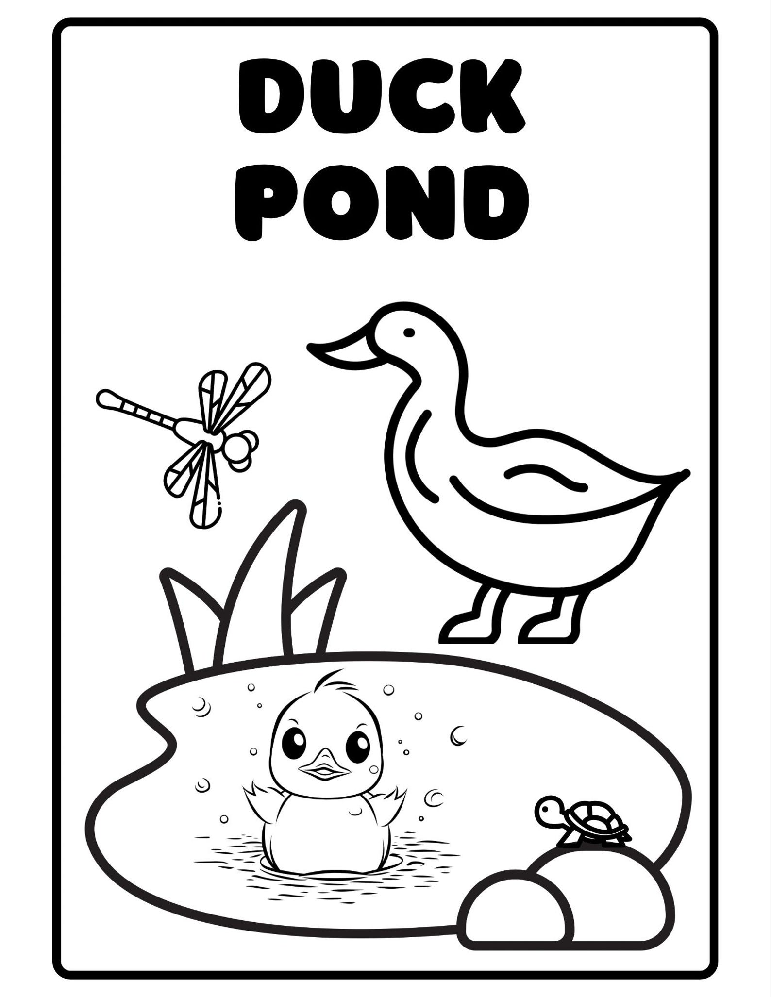 10 Page Farm Coloring Book Printable Download, Farm Animals, Preschool ...