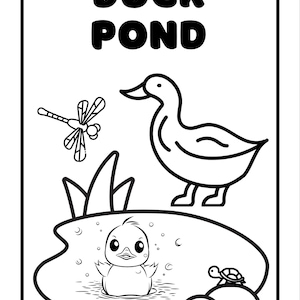 10 Page Farm Coloring Book Printable Download, Farm Animals, Preschool ...
