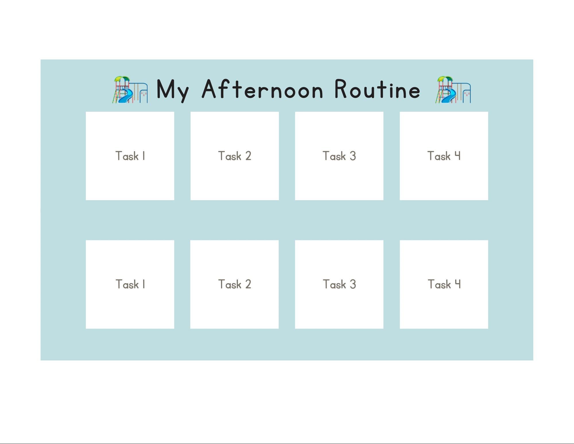 Visual Daily Routine Schedule for Toddlers & Preschoolers, Printable ...