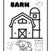 10 Page Farm Coloring Book Printable Download, Farm Animals, Preschool ...