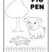 10 Page Farm Coloring Book Printable Download, Farm Animals, Preschool ...
