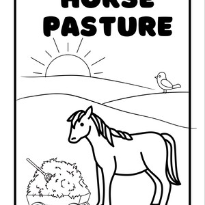 10 Page Farm Coloring Book Printable Download, Farm Animals, Preschool ...