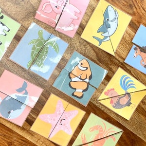 Downloadable Easy Toddler Puzzle Printables, 32 Pieces, 16-2 Piece ...