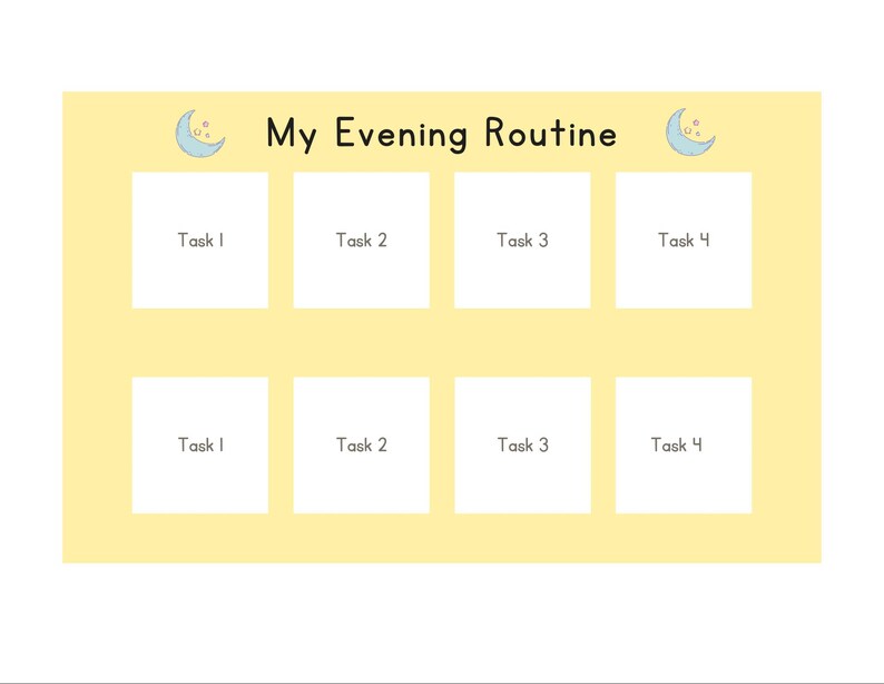 Visual Daily Routine Schedule for Toddlers & Preschoolers, Printable ...