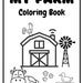 10 Page Farm Coloring Book Printable Download, Farm Animals, Preschool ...