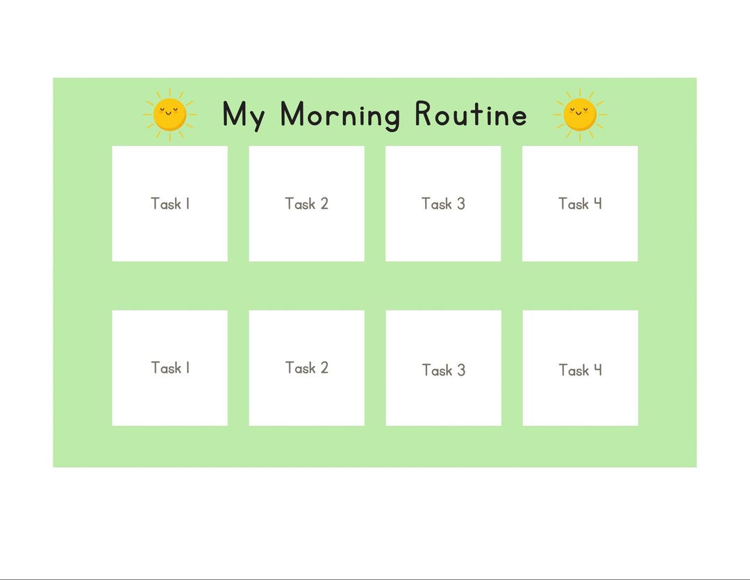 Visual Daily Routine Schedule for Toddlers & Preschoolers, Printable ...