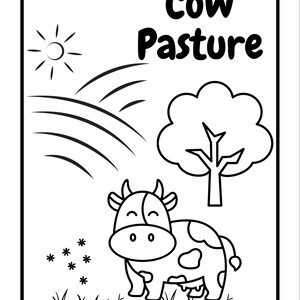 10 Page Farm Coloring Book Printable Download, Farm Animals, Preschool ...