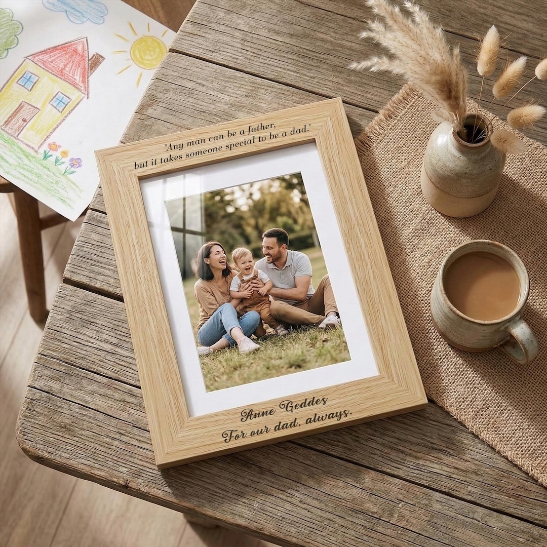 Personalized Father's Day Photo Frame for Dad Family Portrait Custom ...