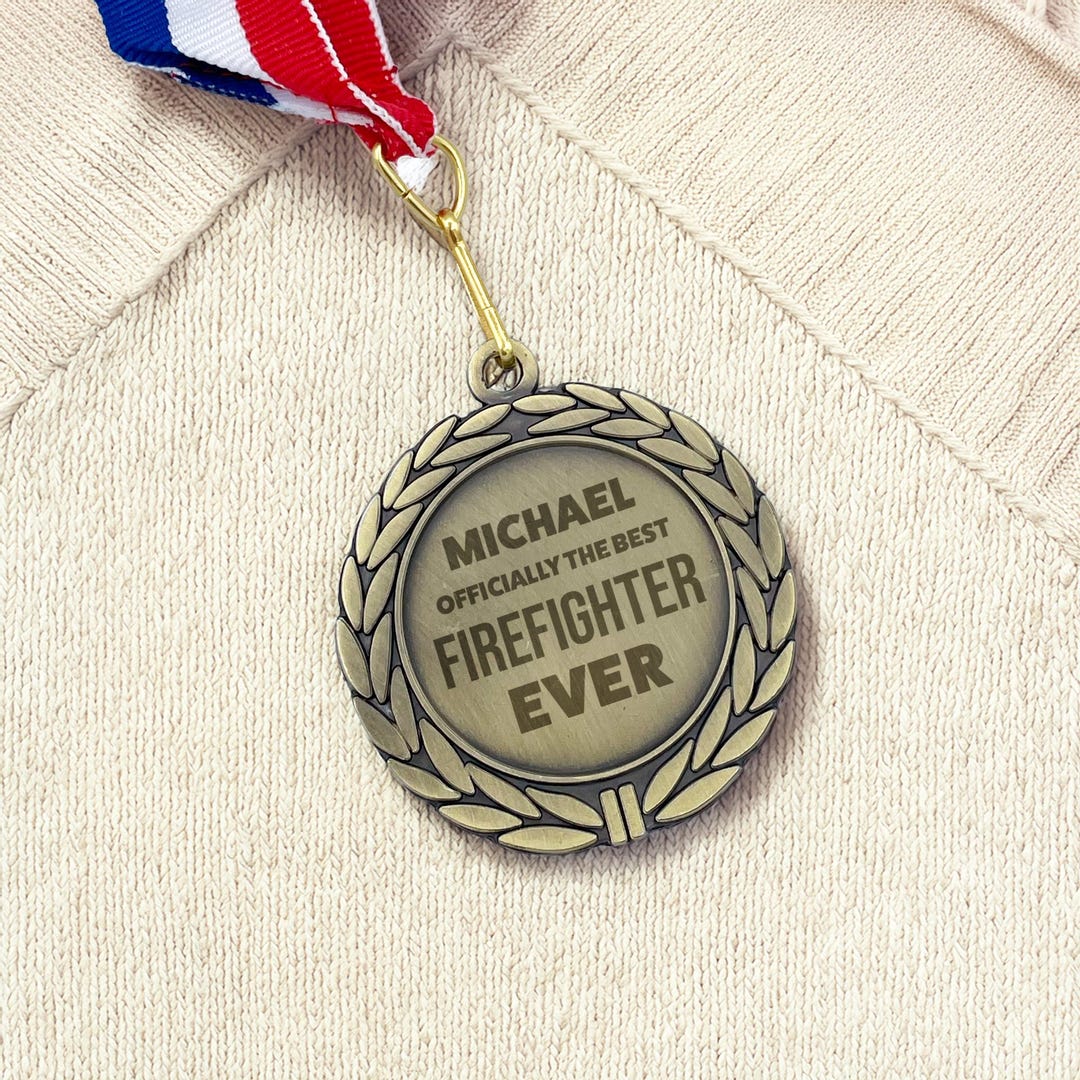 Personalized Firefighter Medal – Custom Firefighter Award Gift ...