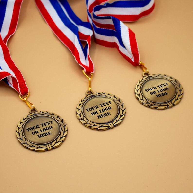 Custom Engraved Bronze Award Medals With Ribbon - Custom Engraved ...