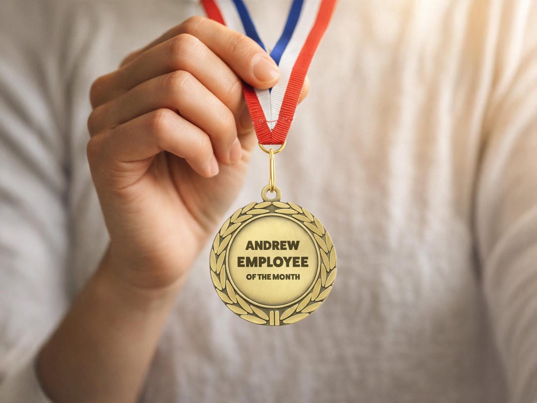 Personalized Employee Award Medal, Custom Workplace Recognition Gift ...