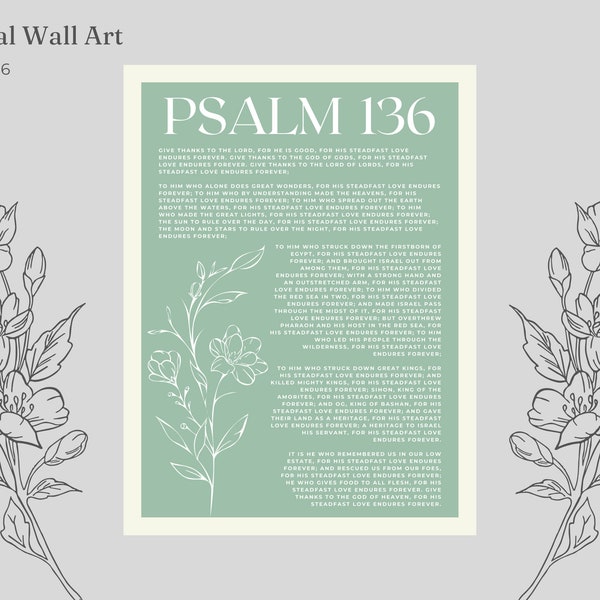 Psalm 136 - Etsy