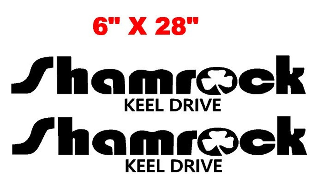 Set of port and Starboard Shamrock Replacement Boat Decals / Stickers ...