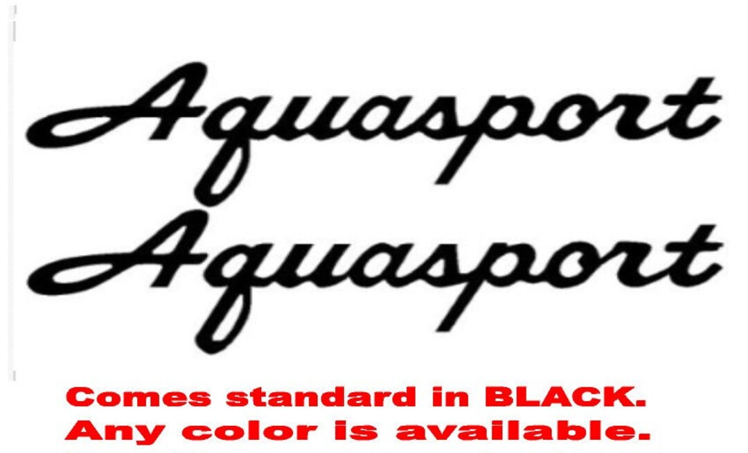 Set of port and Starboard Aquasport Replacement Boat Decals / Stickers ...