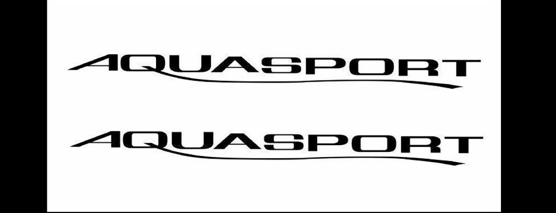 Set of port and Starboard Aquasport Replacement Boat Decals / Stickers ...