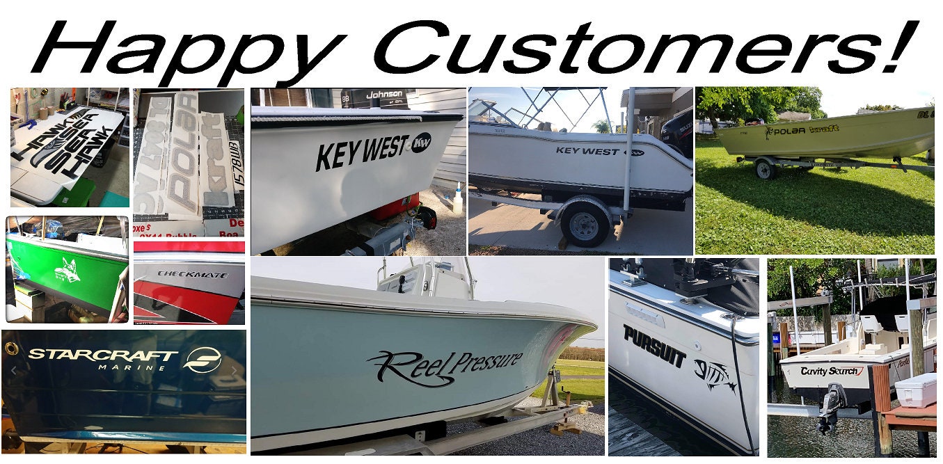 Set of port and Starboard Alumacraft Replacement Boat Decals / Stickers ...