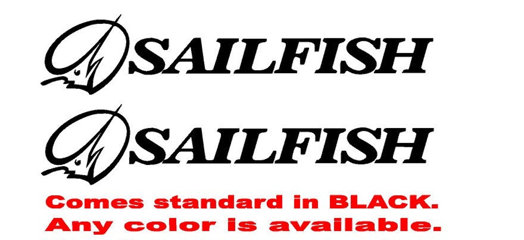 Sailfish Set of port and Starboard Replacement Boat Decals / Stickers ...