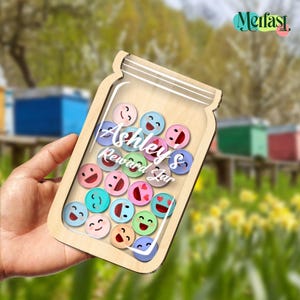 Custom Smiley Face Reward Jar, Name Jar for Teachers and Students, Back ...