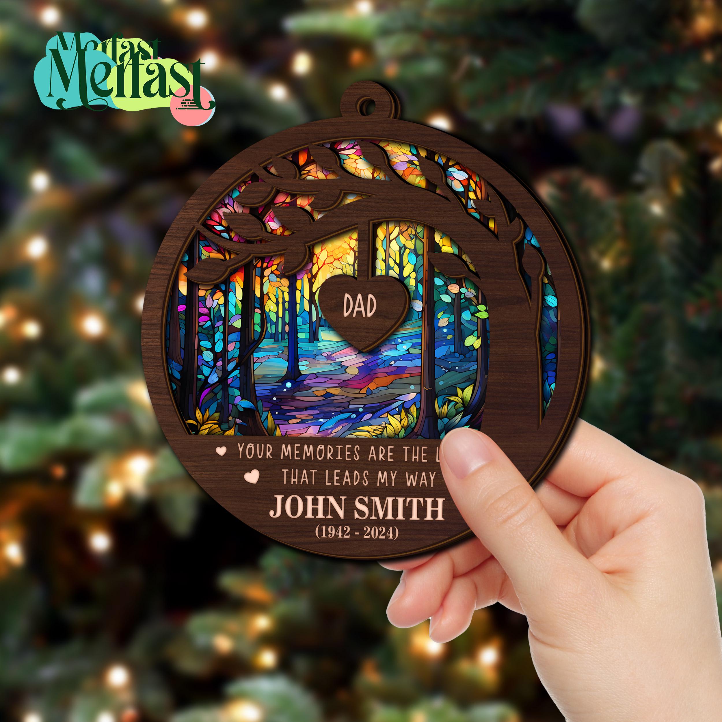 Custom Memorial Suncatcher, Loss of Dad Sympathy, Father in Heaven ...