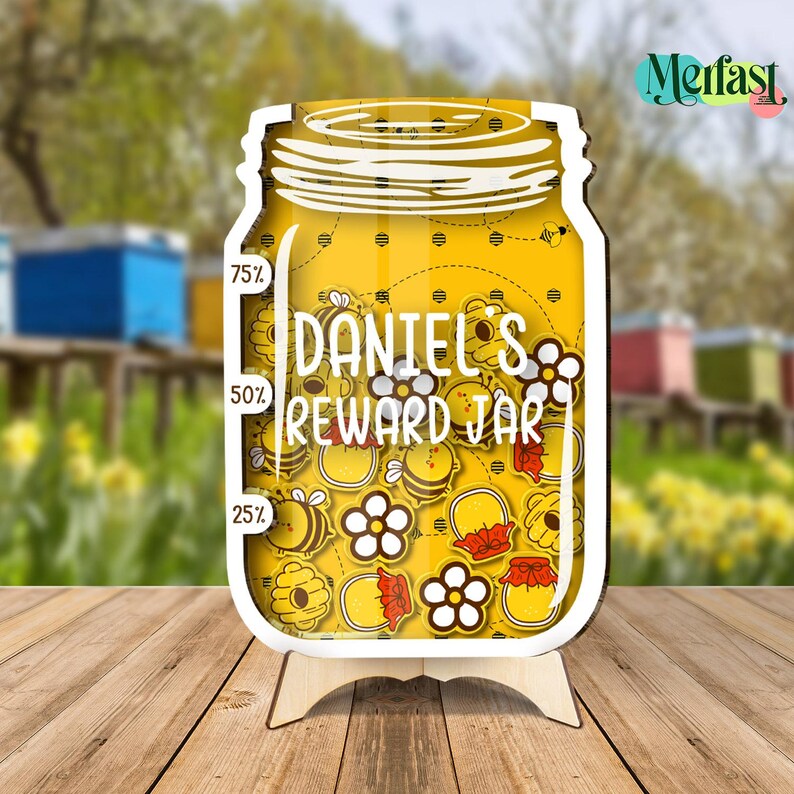 Personalized Honey Bee Reward Jar, Custom Name Jar for Kids, Back to ...