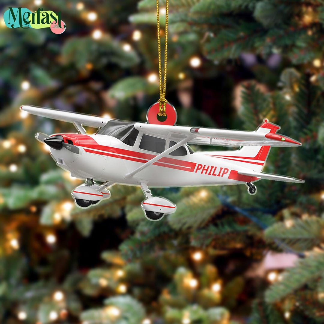 Personalized Pilot Plane Ornament: Custom Name Aircraft Keepsake ...