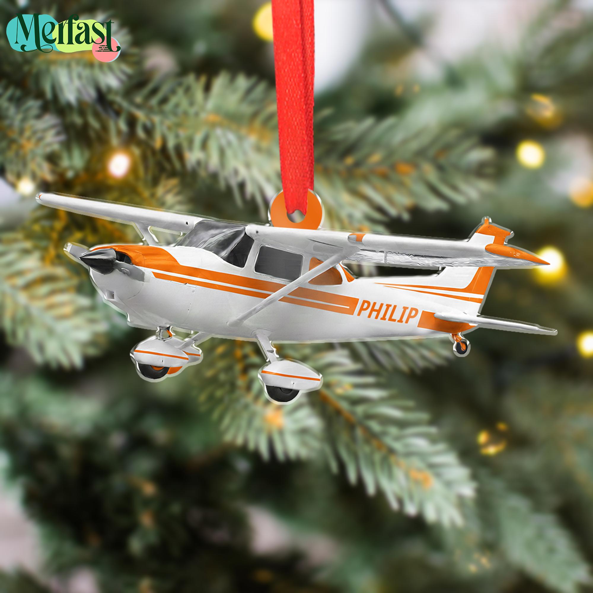 Personalized Pilot Plane Ornament: Custom Name Aircraft Keepsake ...