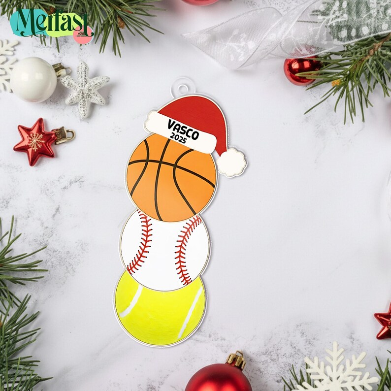 Personalized Multi-sport Christmas Ornament: Custom Name Sports ...