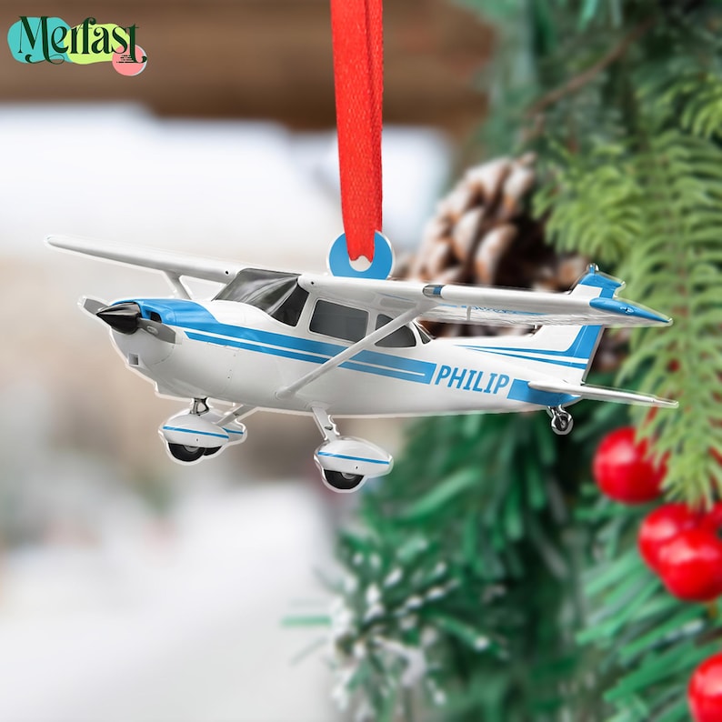 Personalized Pilot Plane Ornament: Custom Name Aircraft Keepsake ...