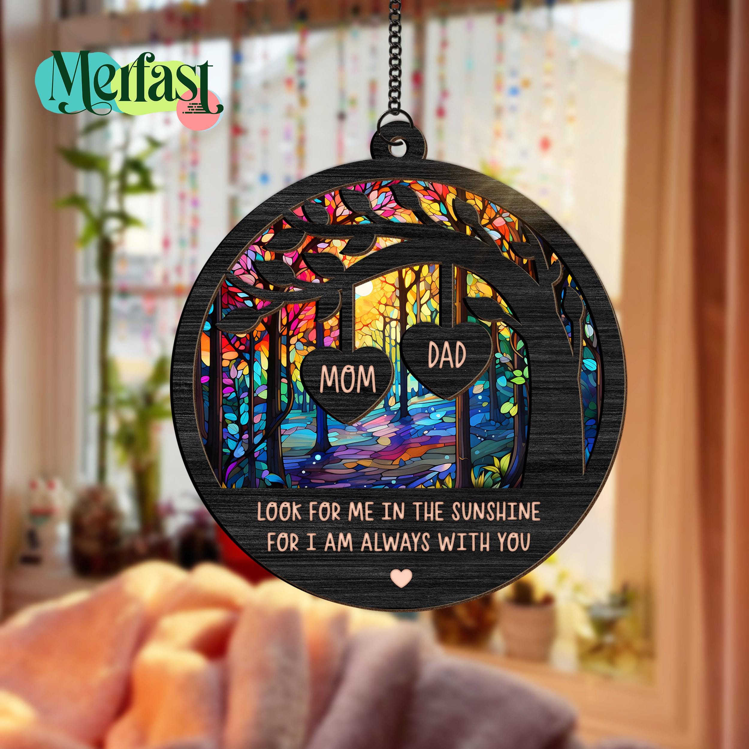 Custom Memorial Suncatcher, Loss of Dad Sympathy, Father in Heaven ...