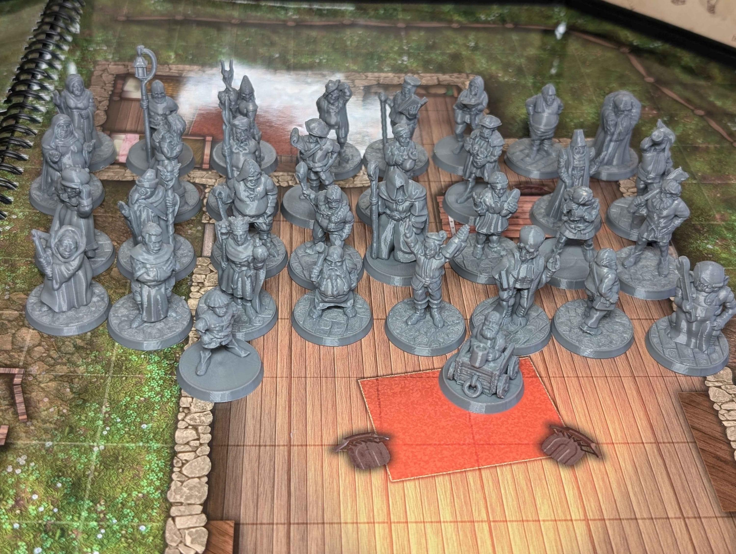 35 Townsfolk NPC Bundle - Miniatures for D&D, Pathfinder and TTRPG - Etsy