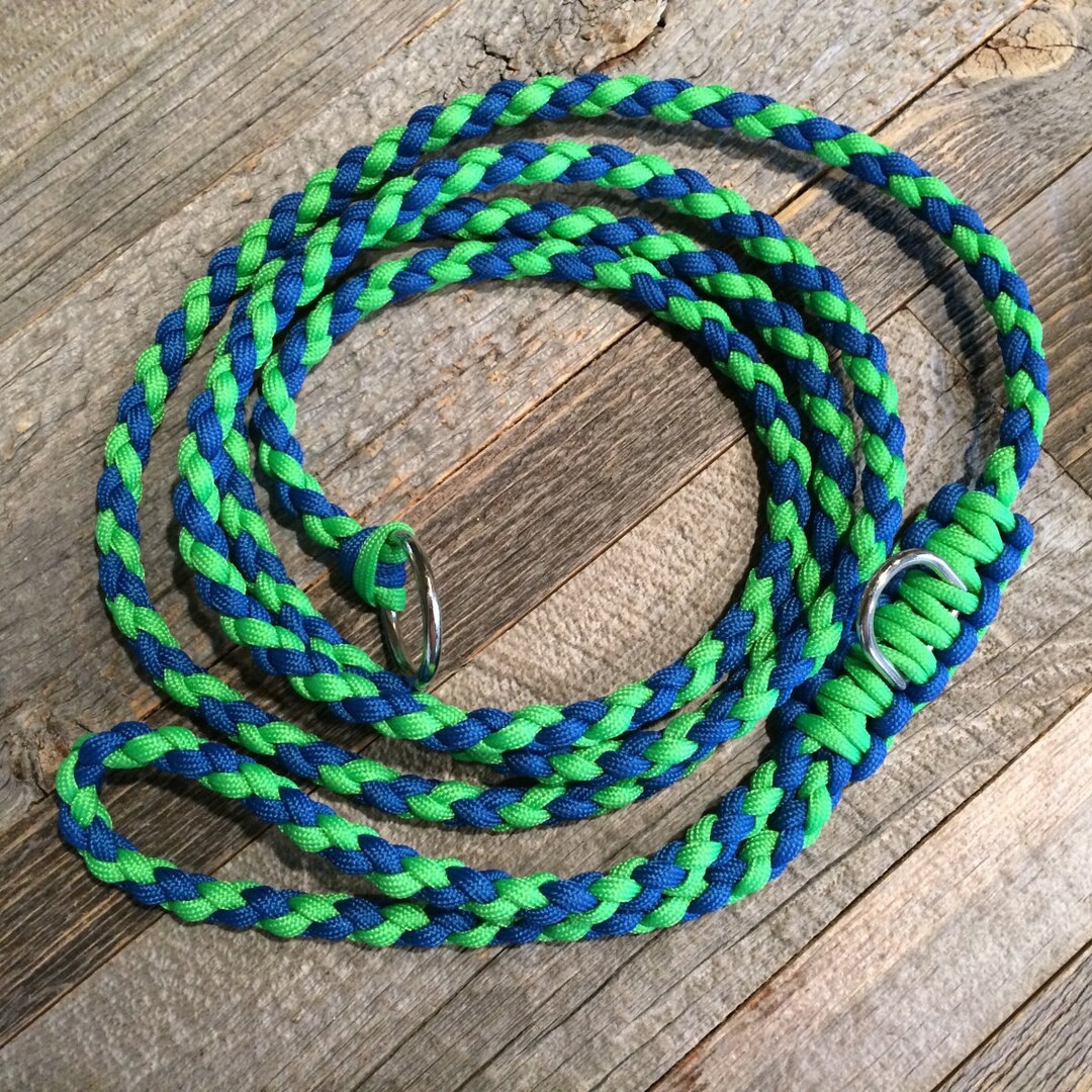 Two Color Four Strand Braid Paracord Slip Lead - Etsy