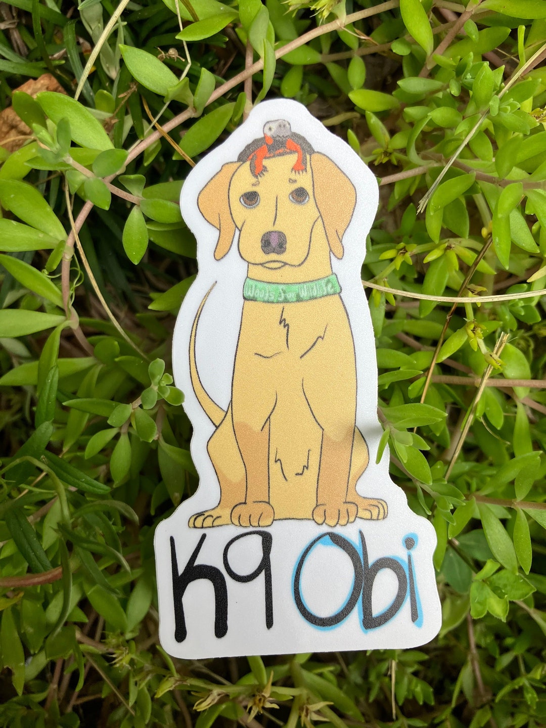 K9 Obi Vinyl Sticker, Yellow Lab Detection Dog Sticker - Etsy
