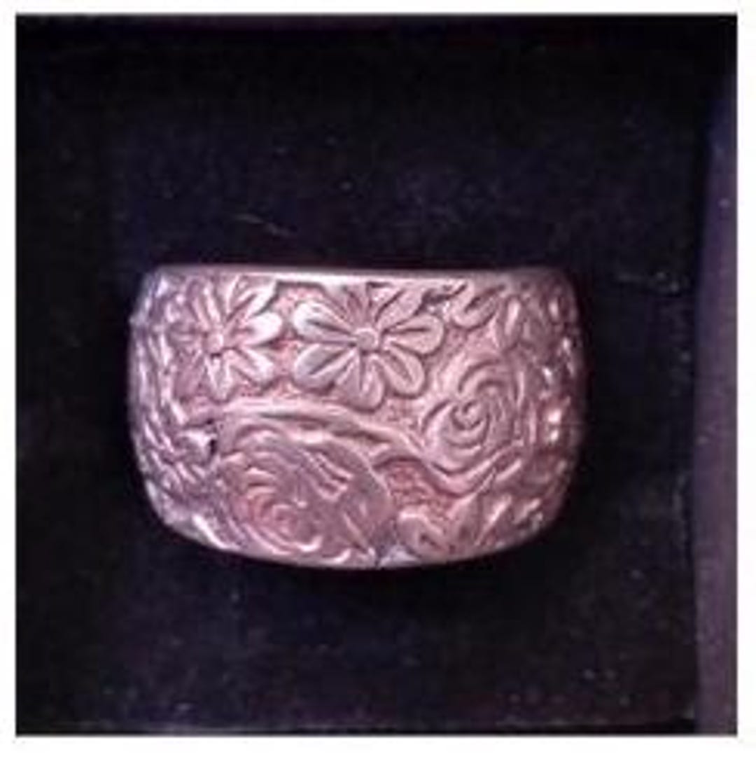 Silpada - Sterling Silver, Etched Floral Garden Cuff Ring Size 8 R1583 - Etsy