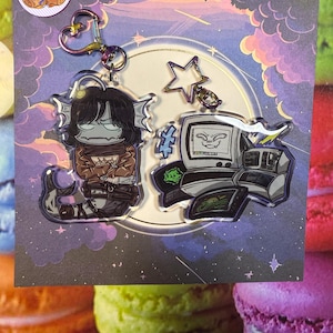 Painter Keychain – Pressure Roblox Fan Art, Acrylic Charm, Painter ...