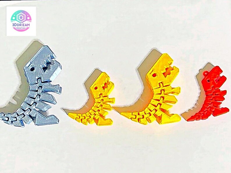 Rexy Flexi, Articulated T-rex, Toy Dinosaur, Keychain, Dinosaur ...