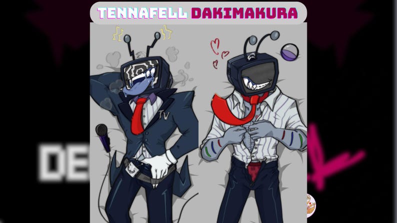 Tennafell Deltafell Dakimakura Pillow Cover – Deltarune Tenna Body ...