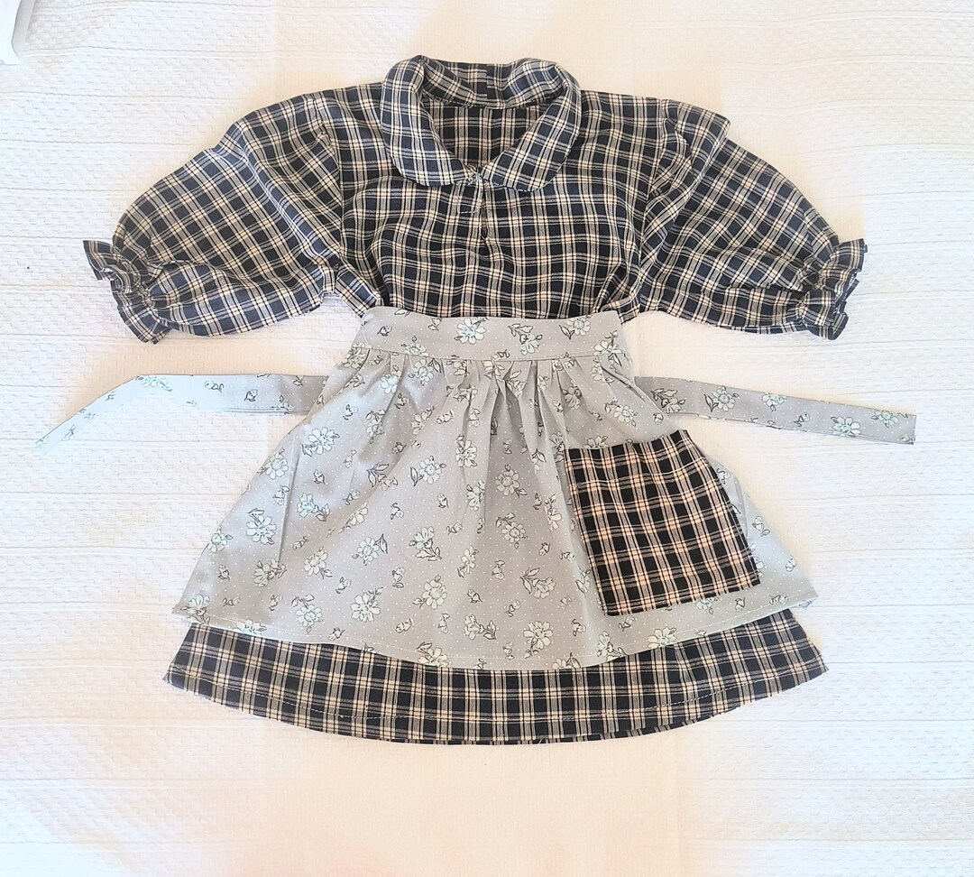 Annie the Musical Orphan's Costume Any Size, Dress and Apron With Patch Pockets. - Etsy