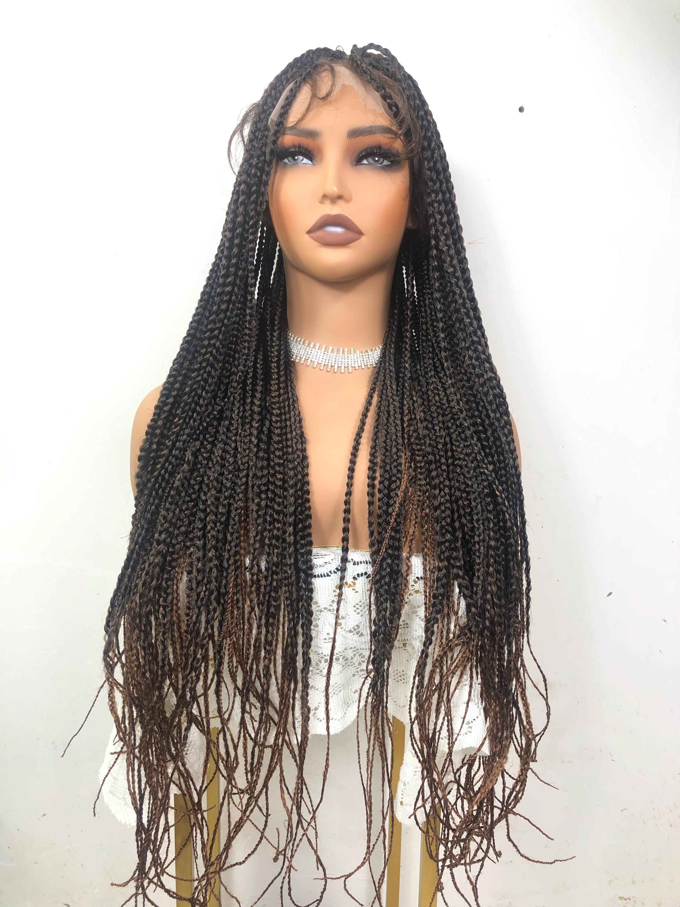 Three-strand Braided Wig, Straight, Center Part, Straight Dreadlocks ...
