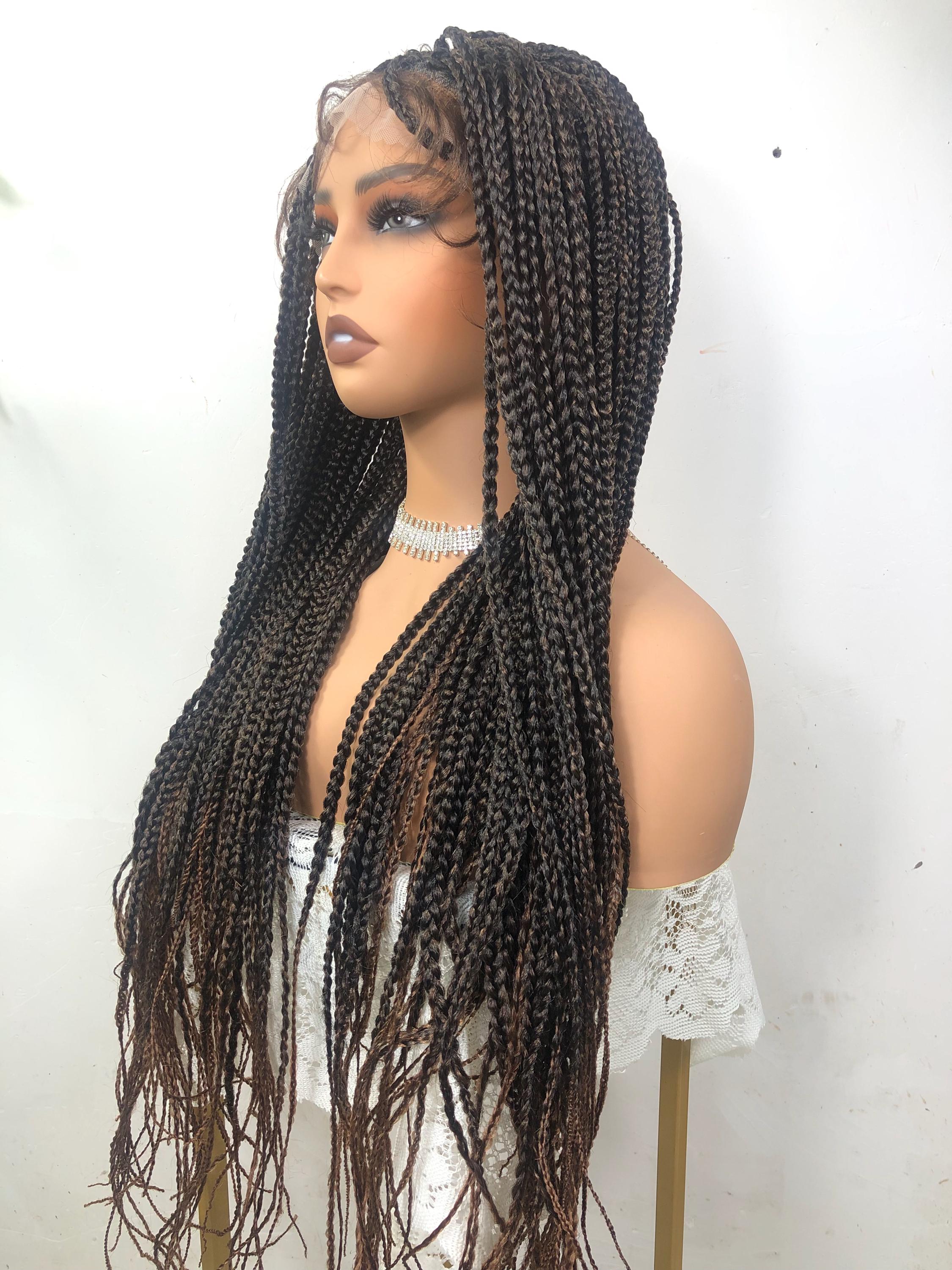 Three-strand Braided Wig, Straight, Center Part, Straight Dreadlocks ...