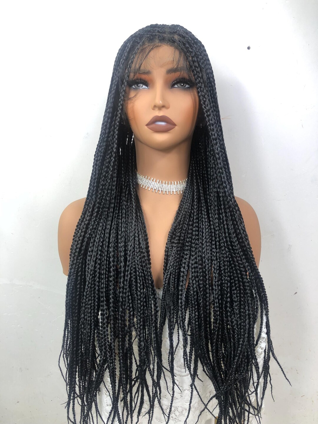 Three-strand Braided Wig, Straight, Center Part, Straight Dreadlocks ...