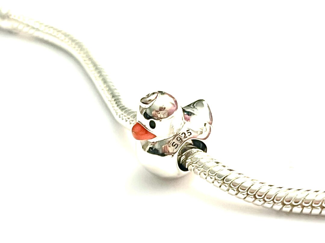 A Cute Silver Duck Charm, Perfect for Pandora or Other Brand Bracelets ...