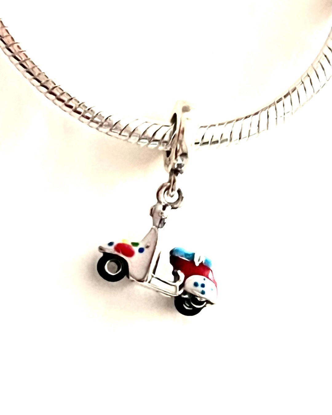 Cute Colorful Italian Vespa Motorcycle Charm to Use on Pandora ...