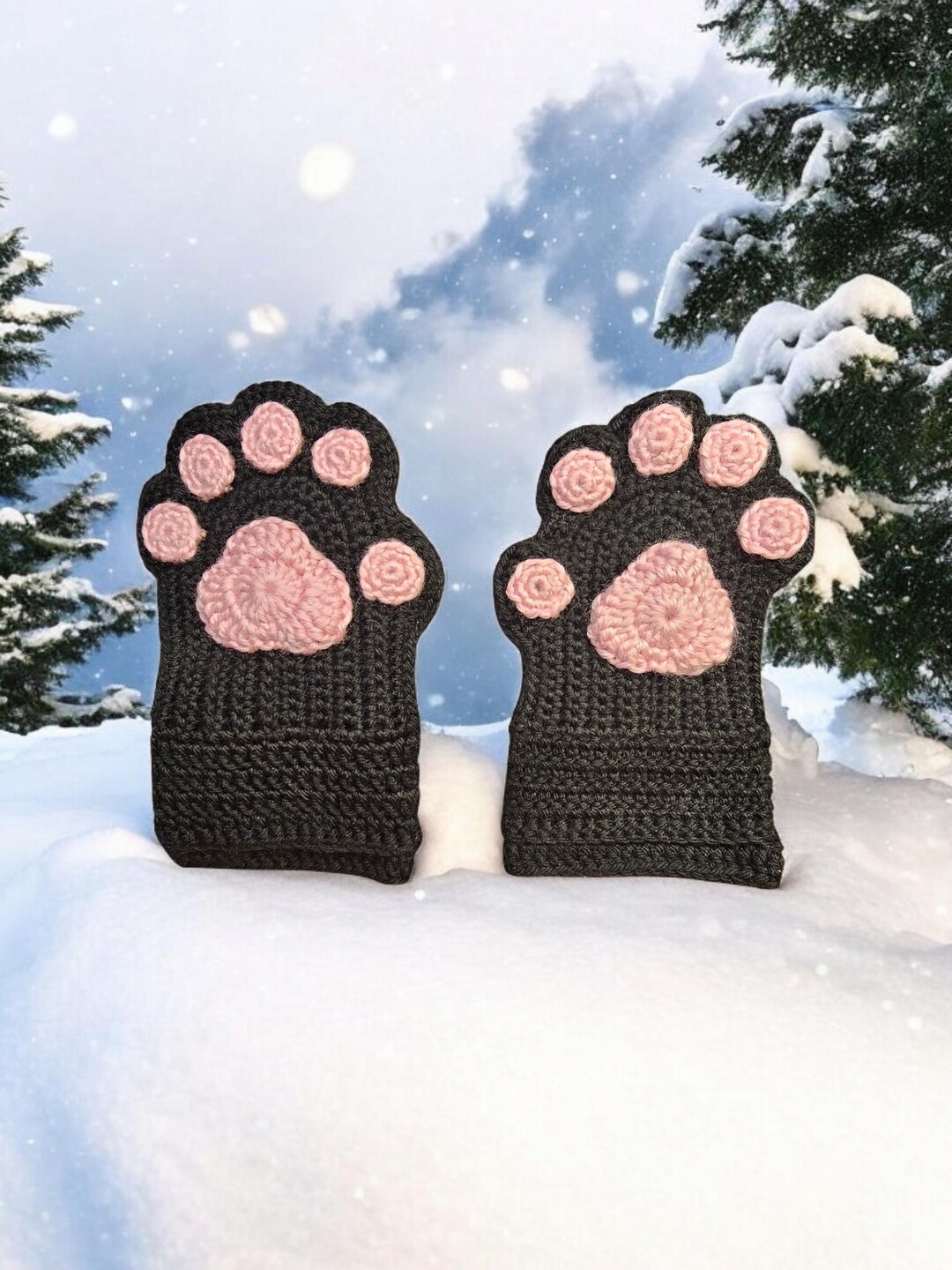 Cozy Crochet Cat Paw Fingerless Gloves: Purrfectly Crafted for Cat ...